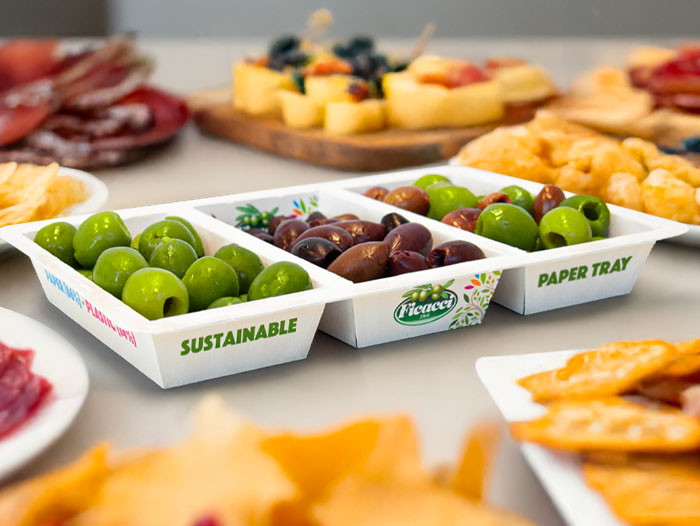 Ficacci Introduces the Mini Paper Tray Olive Trio - Deli Business